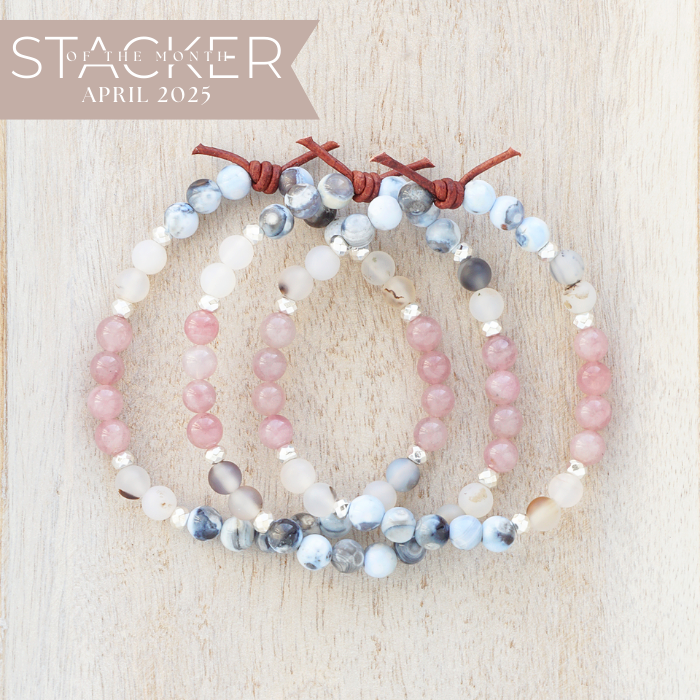 Rose Quartz and Agate Mini Stacker | April 2025 Stacker o...